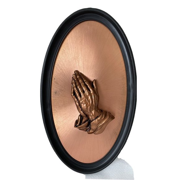 Unknown | Wall Decor | Vintage Copper Praying Hands Wall Art Plaque ...